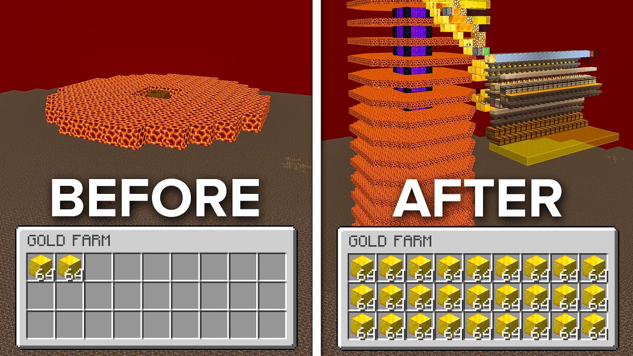 We Built The Most Powerful Gold Farm in Minecraft - Minecraft videos