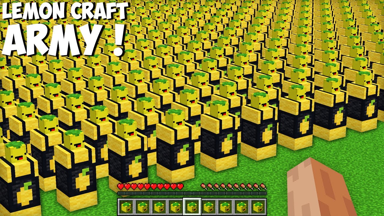 What if I SPAWN A LEMON CRAFT ARMY in Minecraft ? 1000 OF MY CLONES ...