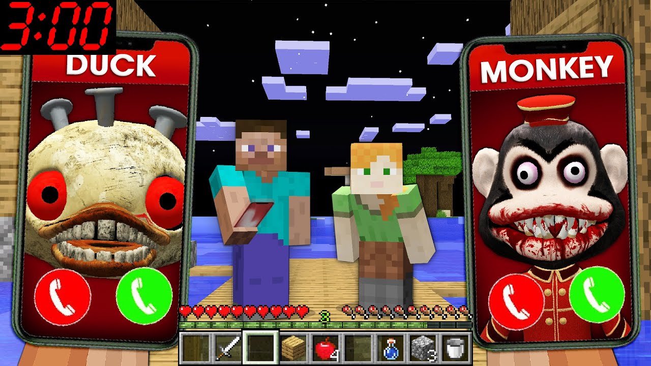 What if you CALL MONKEY.exe & DUCK.exe SHADOW vs NOOB and ALEX at 3:00 ...