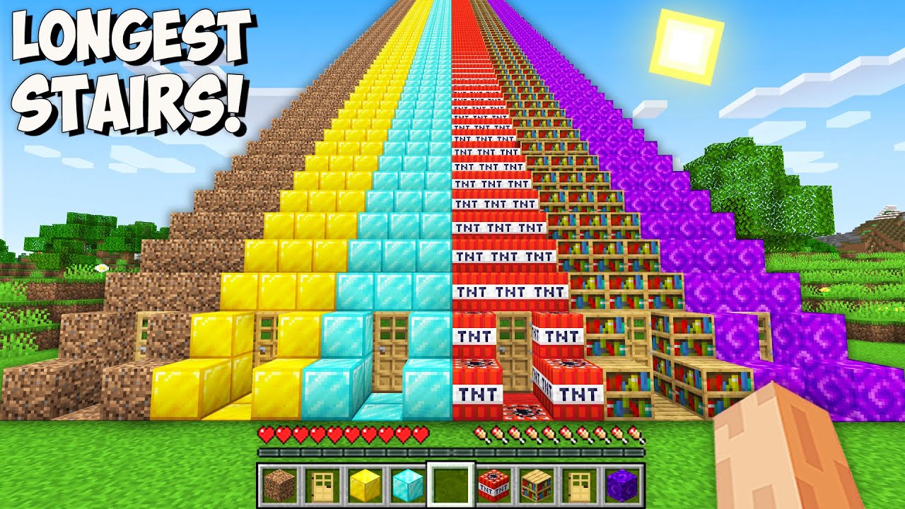 Where does LEAD THE LONGEST STAIRS in Minecraft? DIRT vs GOLD vs ...