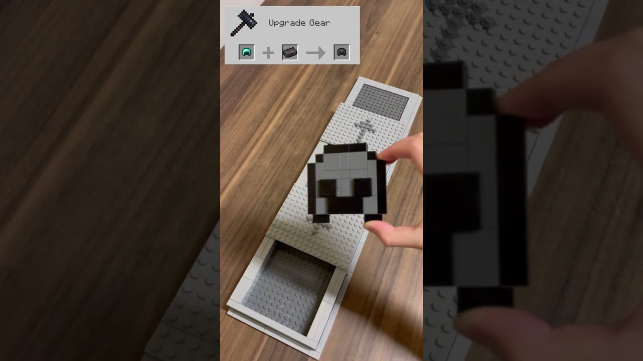 Crafting Minecraft Netherite Helmet BUT Lego! #shorts - Minecraft videos