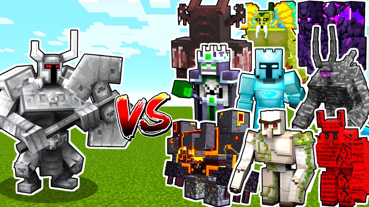 FERROUS WROUGHTNAUT vs NEW POWERFUL MOBS in Minecraft - Minecraft videos
