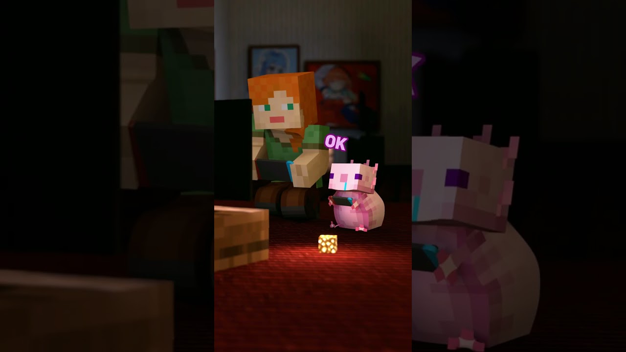 Foolish Axolotl of MINECRAFT compilation #shorts #Parotter - Minecraft ...