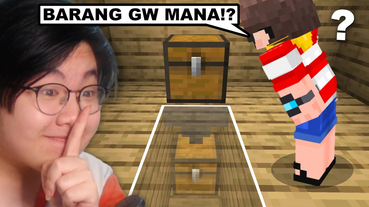 Gw Isengin Temen Gw Dengan Hopper Satu Sisi di Minecraft - Minecraft videos