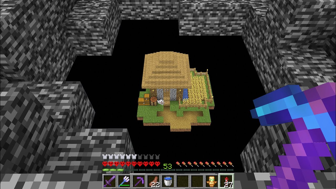 I Built My Base In The Void In Minecraft Hardcore - Minecraft videos