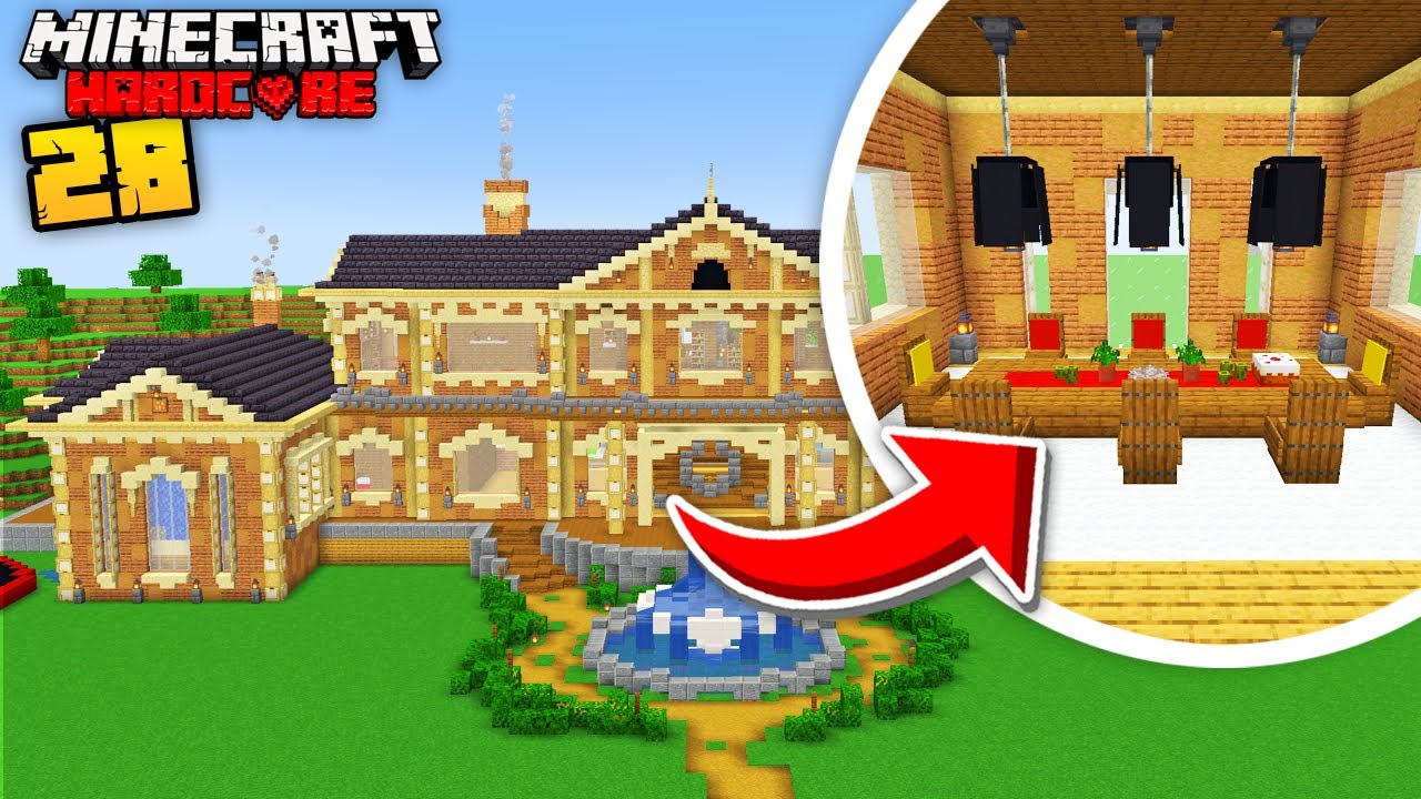 I Built a Mansion in Minecraft Hardcore (Part #2) - Minecraft videos