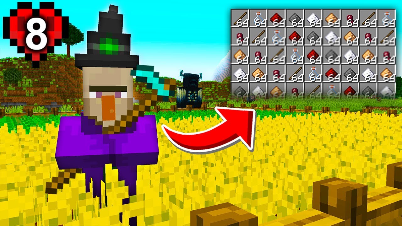 I Built a WITCH FARM in Minecraft Hardcore! - Minecraft videos