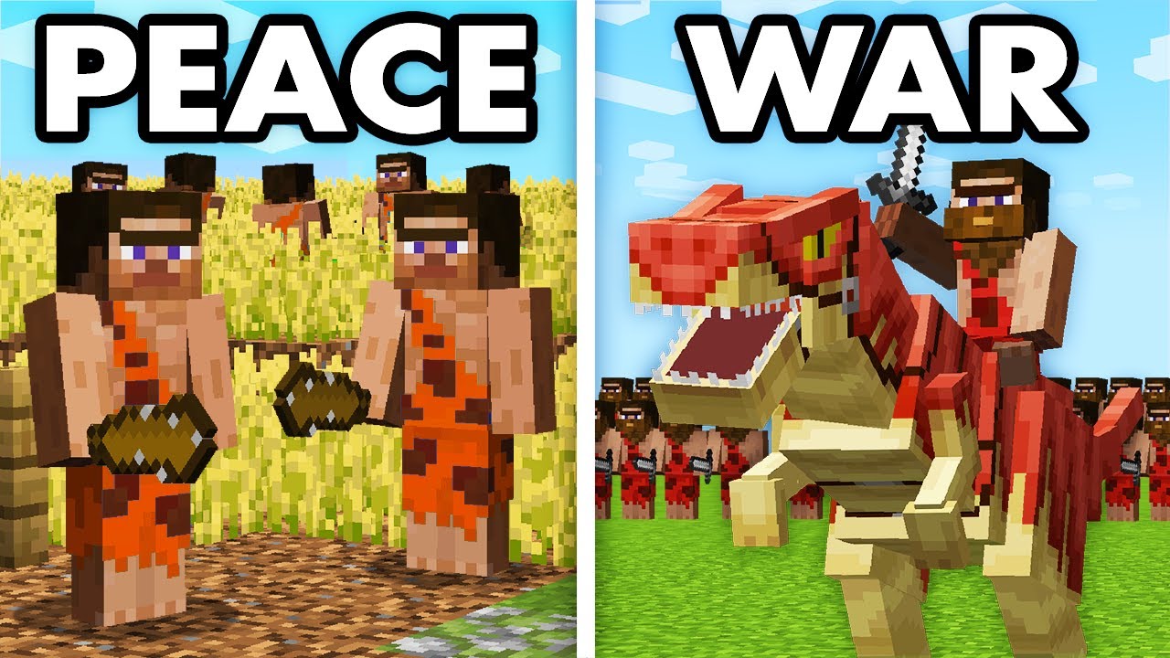 I Made 100 Players Simulate Civilization in Jurassic Park Minecraft ...