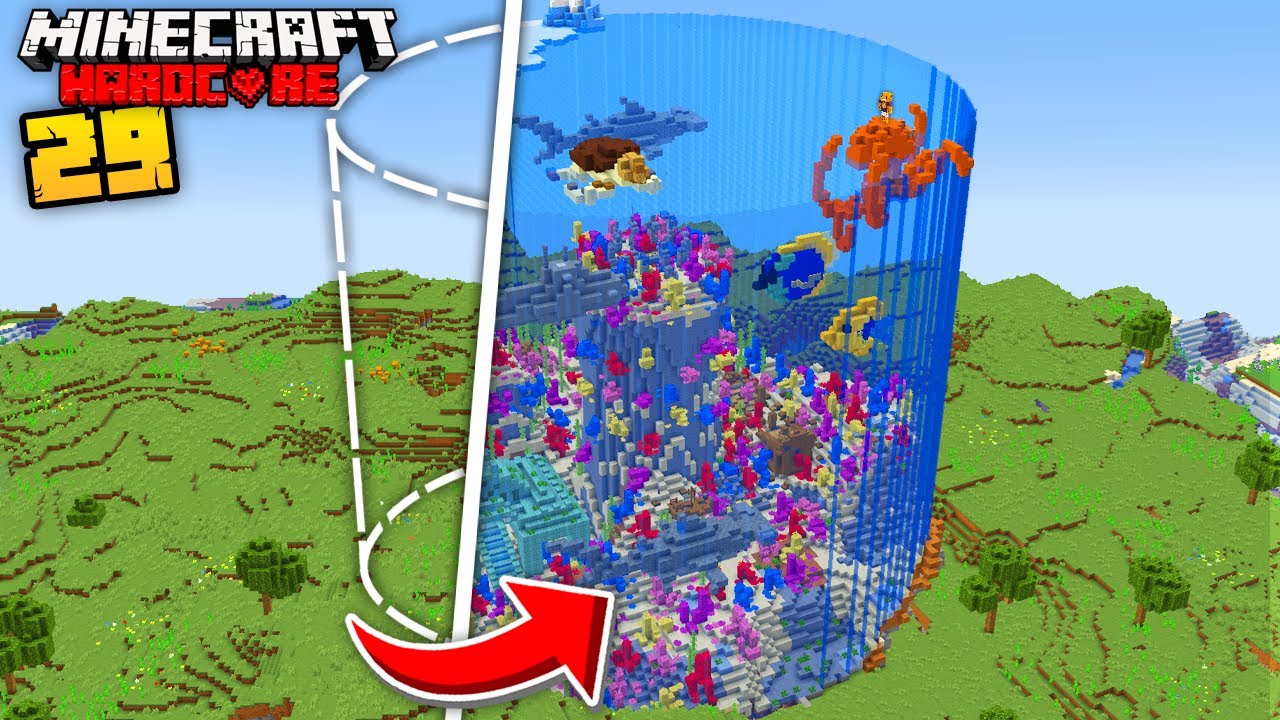I Transformed the OVERWORLD into an OCEAN in Minecraft Hardcore - Minecraft videos