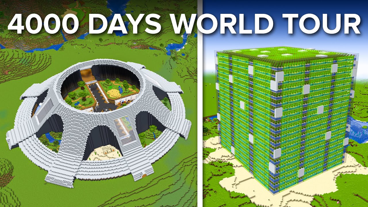 INSANE 4000 Days Minecraft World Progress... - Minecraft videos
