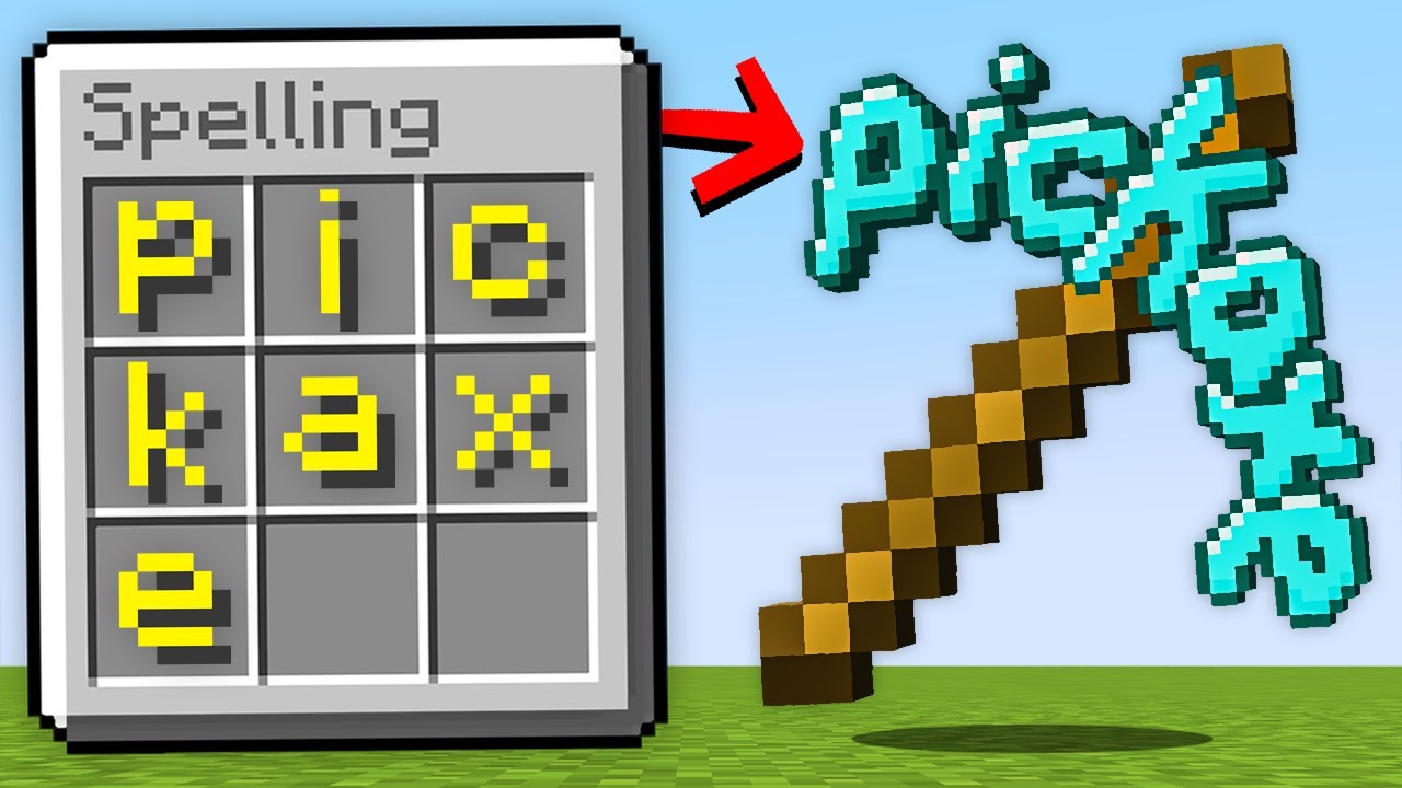 Minecraft But Anything You Spell, You Get... - Minecraft videos