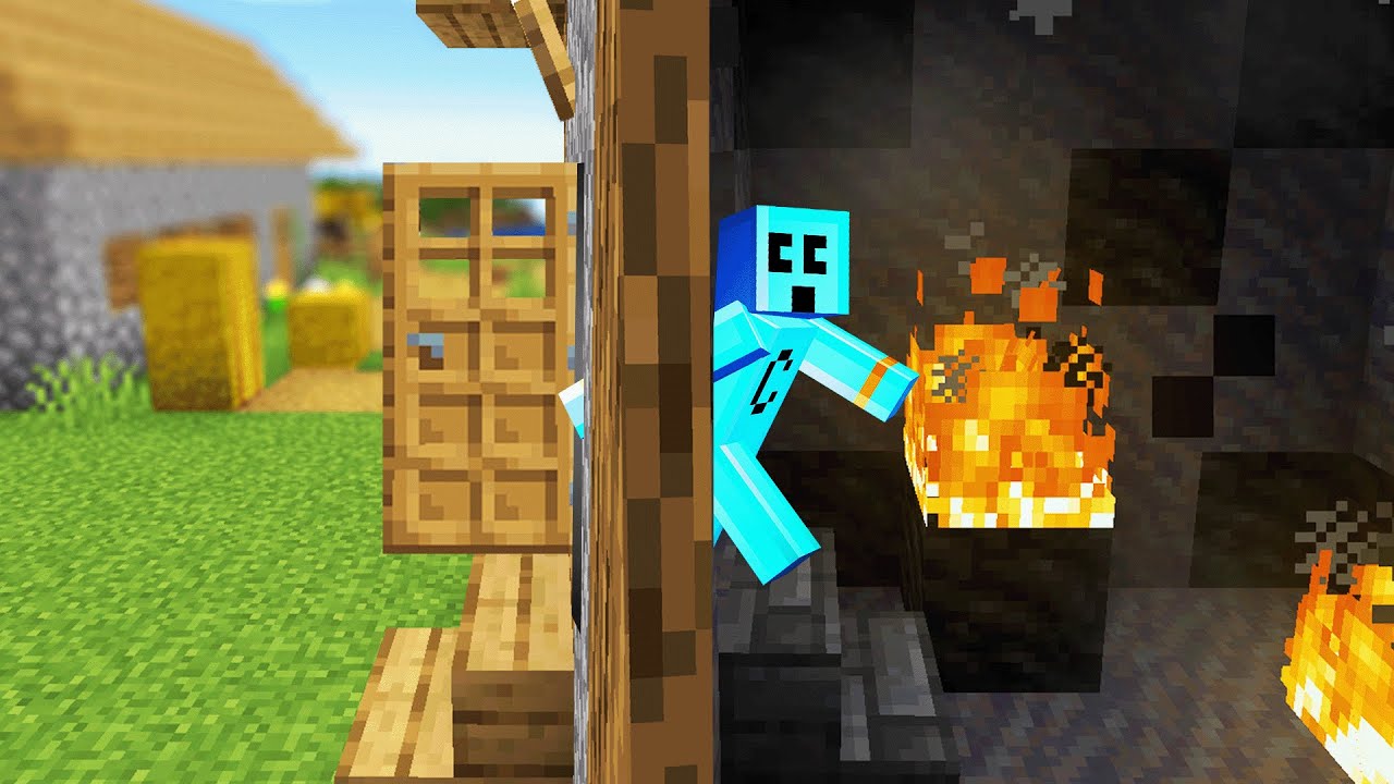 Minecraft but Structures are Portals - Minecraft videos