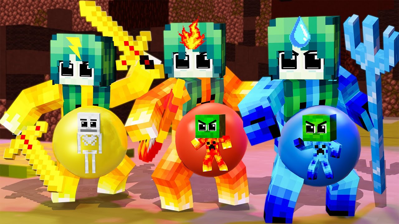 Monster School : Elemental Power 3 - Baby Zombie Rescue Mom (Minecraft Animation) - Minecraft videos