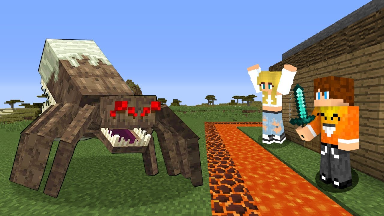 Mutant Spider vs TAJNA BAZA w Minecraft! - Minecraft videos
