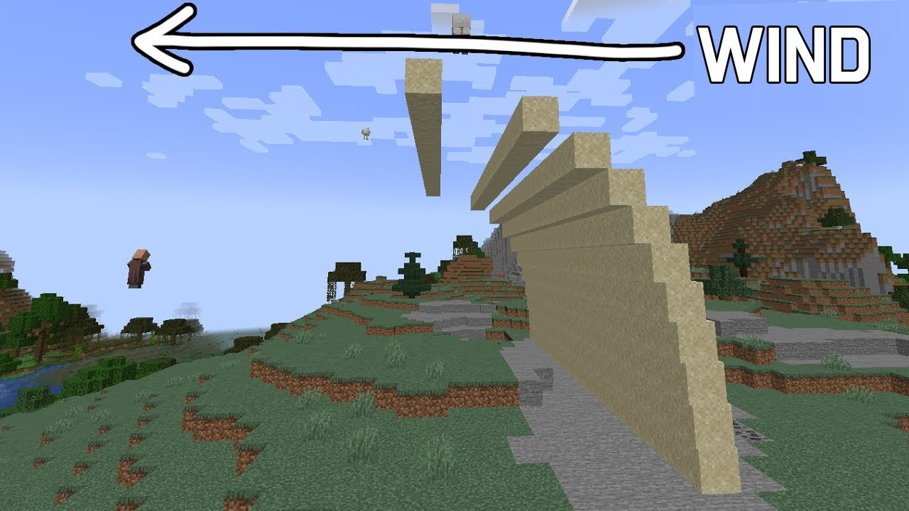 So I added super strong winds to Minecraft - Minecraft videos