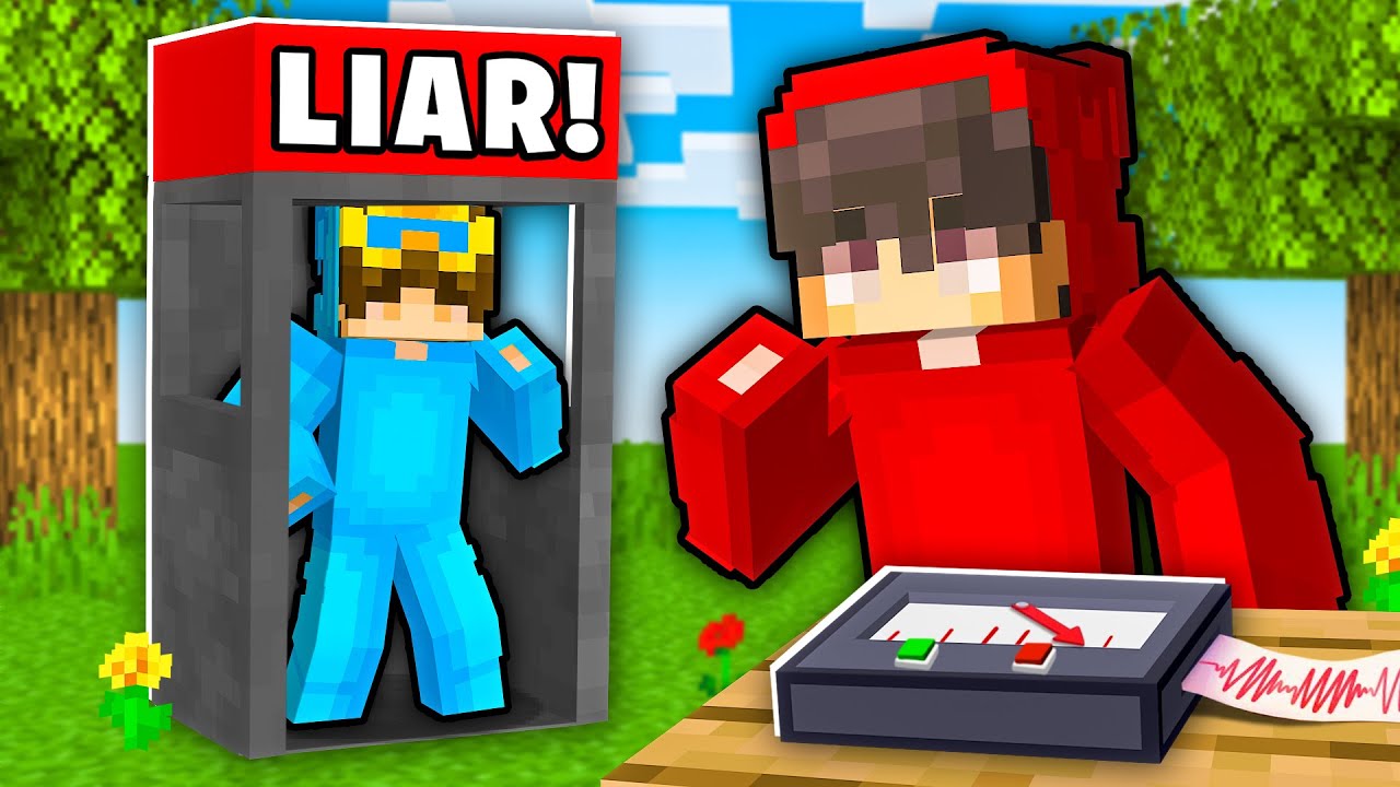 Using a LIE DETECTOR on my Friend In Minecraft! - Minecraft videos