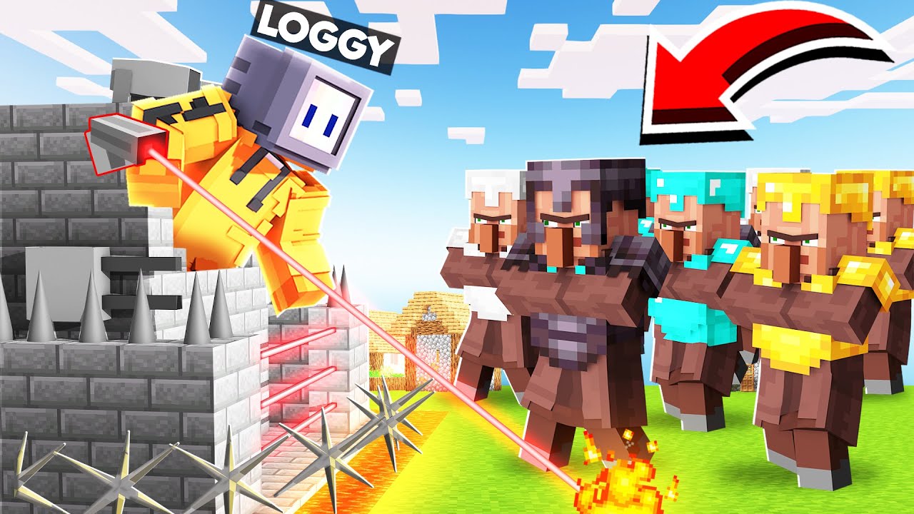 VILLAGER ARMY ATTACKED MY MOST SECURE BASE - Minecraft videos