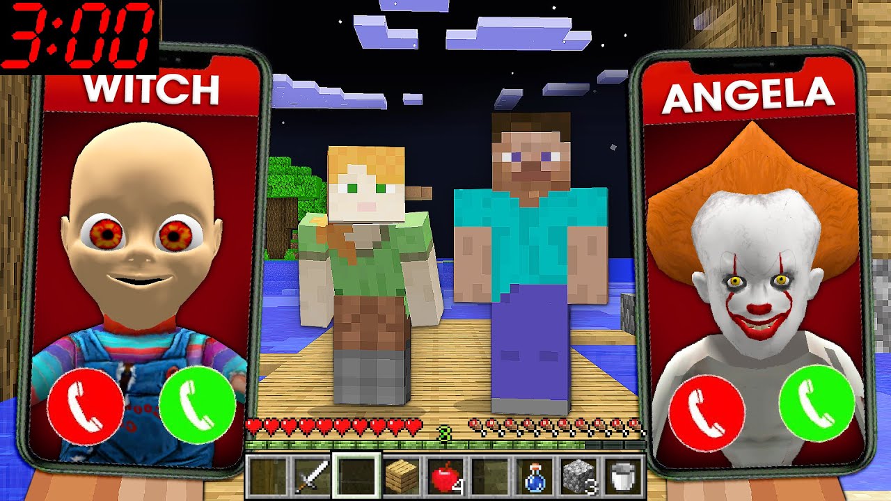 What if you CHUCKY BABY & PENNYWISE SHADOW vs NOOB and ALEX at 3:00 AM ...