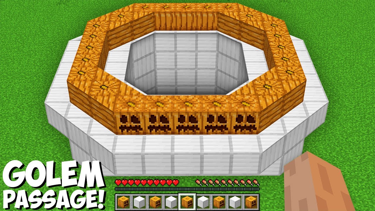 Where DOES THIS SECRET GOLEM PIT LEAD in Minecraft ? NEW SECRET GOLEM ...