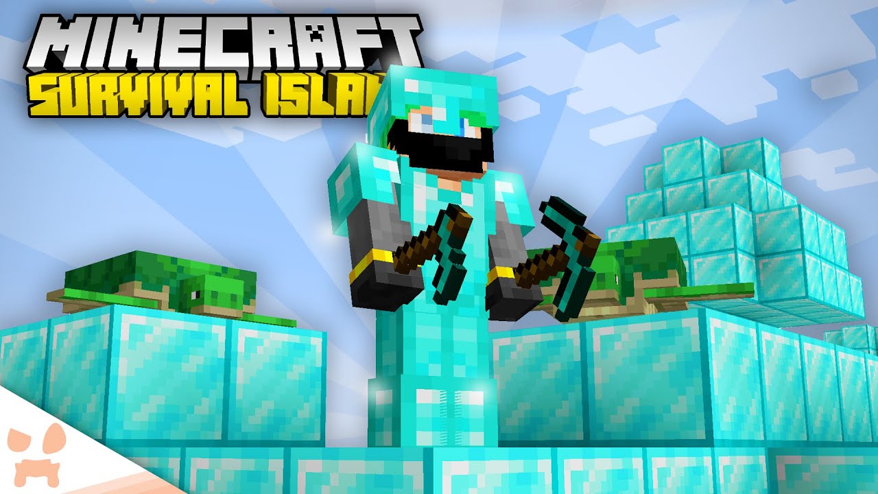 DIAMOND ISLAND! - 100 Days, 1 Island (#2) - Minecraft videos
