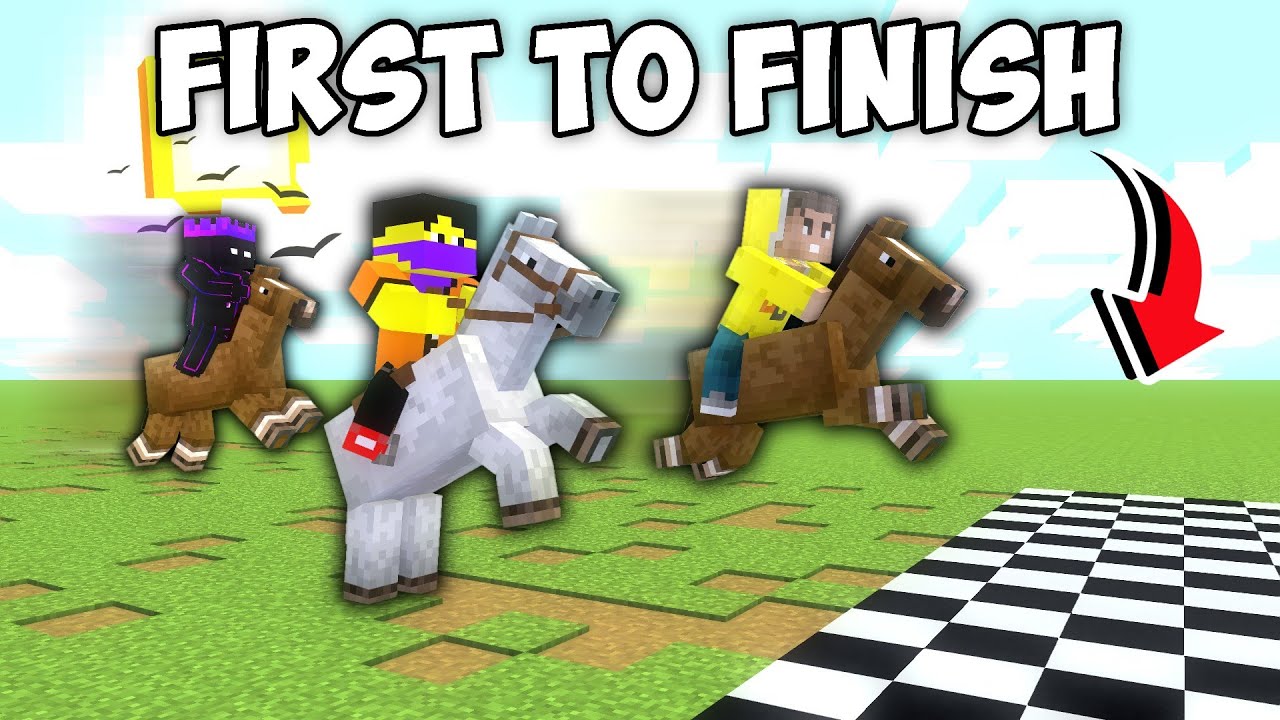 First to Finish Minecraft Race Wins $1000 - Minecraft videos