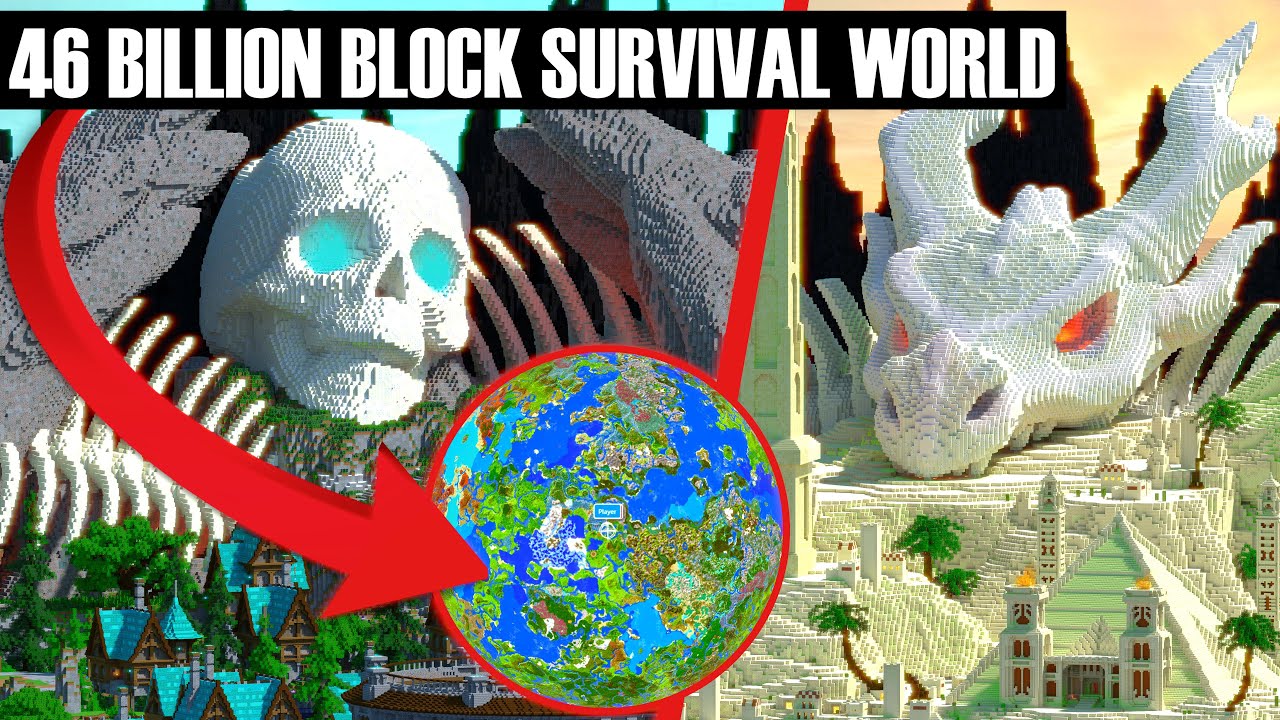I Built The World's Largest Minecraft Survival MMORPG! - Minecraft videos