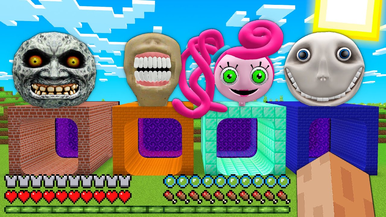 I Found SECRET PORTAL TUNNELS of MOMMY LONG LEGS MAN IN THE WINDOW MOON ...