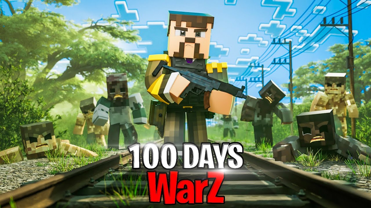 I Spent 100 DAYS in a Minecraft Zombie WAR... - Minecraft videos
