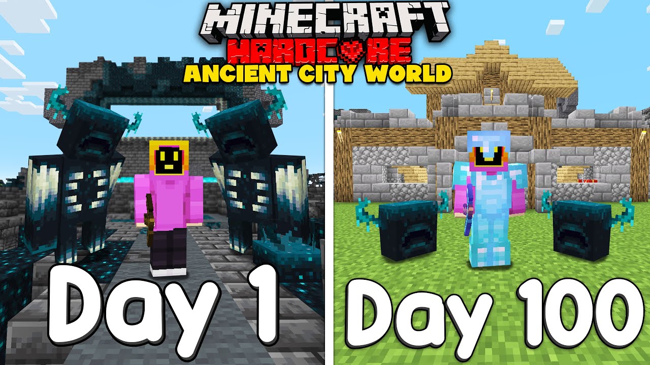 I Survived 100 Days In An Ancient City ONLY World In Minecraft Hardcore ...
