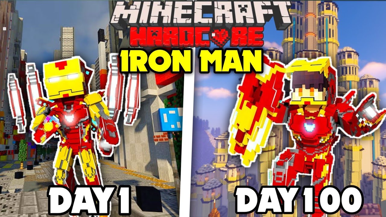 I Survived 100 Days as a IRONMAN in Hardcore Minecraft... - Minecraft videos