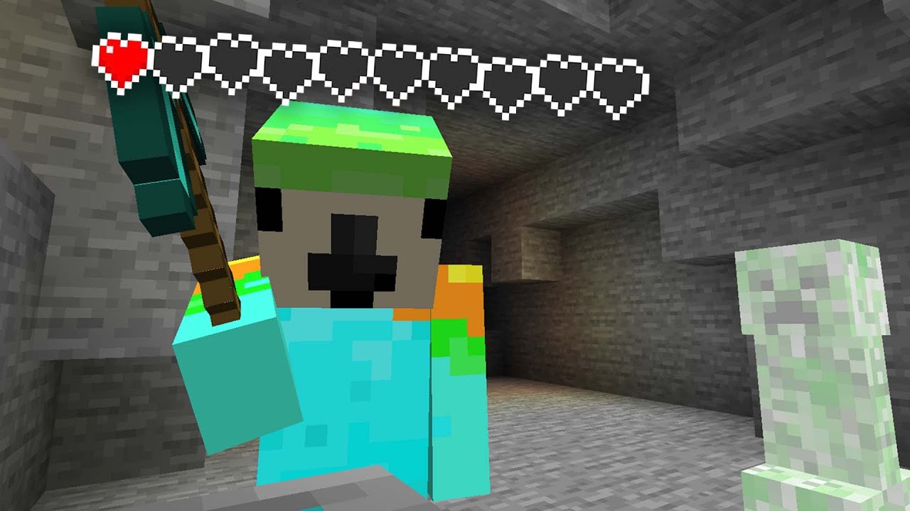 I Survived Minecraft on 1 Heart - Minecraft videos