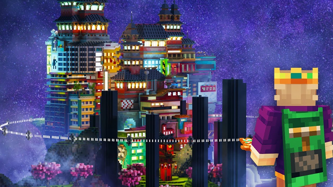 I Transformed the End Into Cyberpunk in Minecraft Survival - Minecraft ...