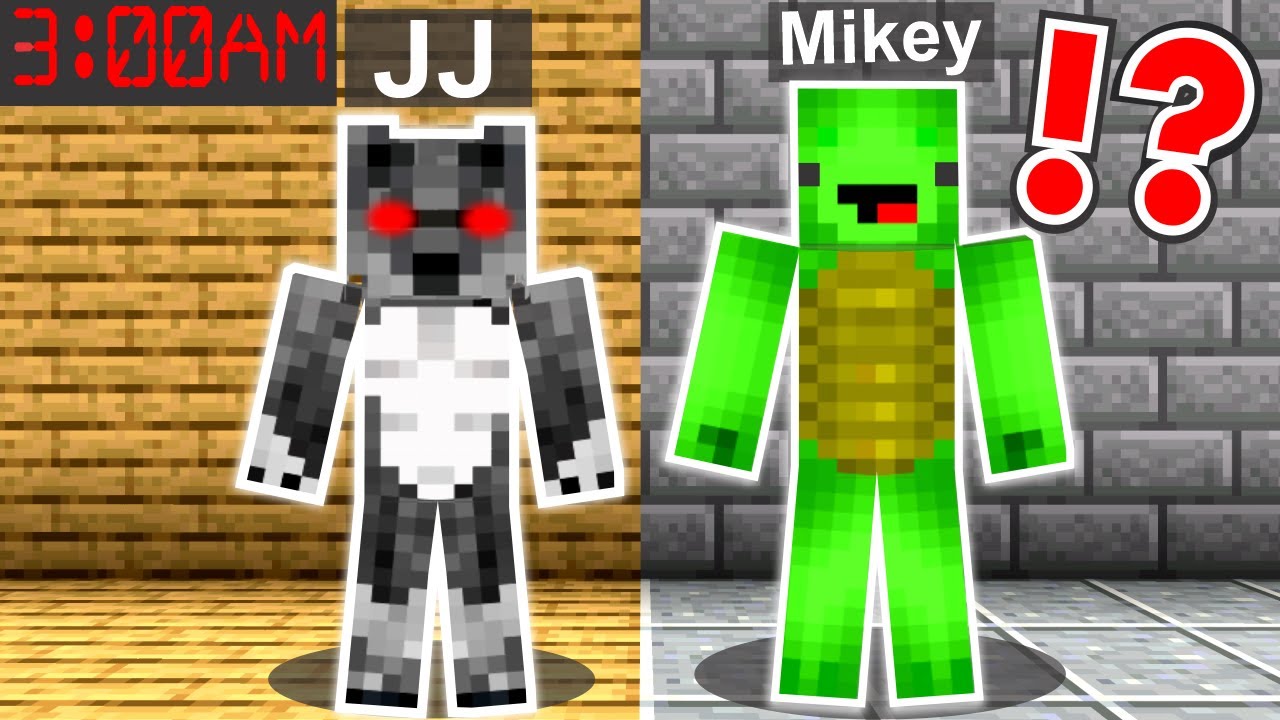 JJ and Mikey Became a Werewolf in Minecraft (Maizen Mizen) - Minecraft videos