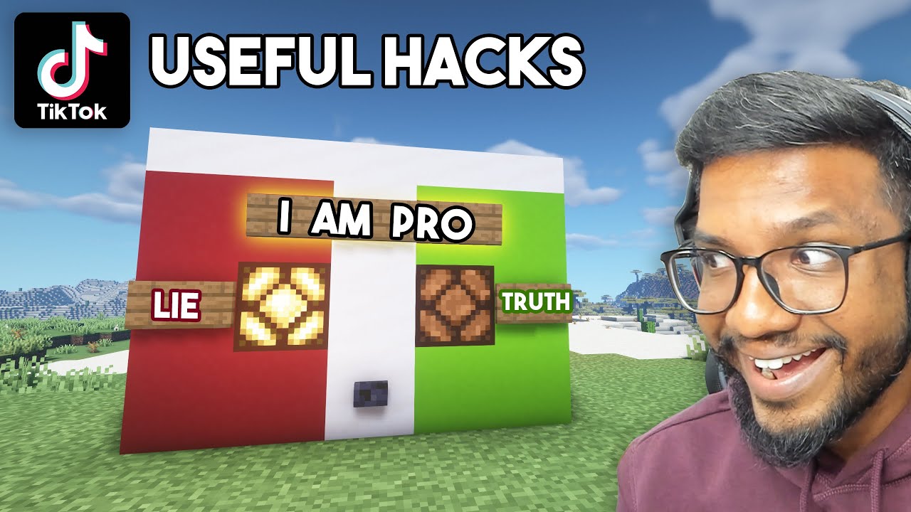 Lie Detector Using TikTok Minecraft Hacks - Minecraft videos