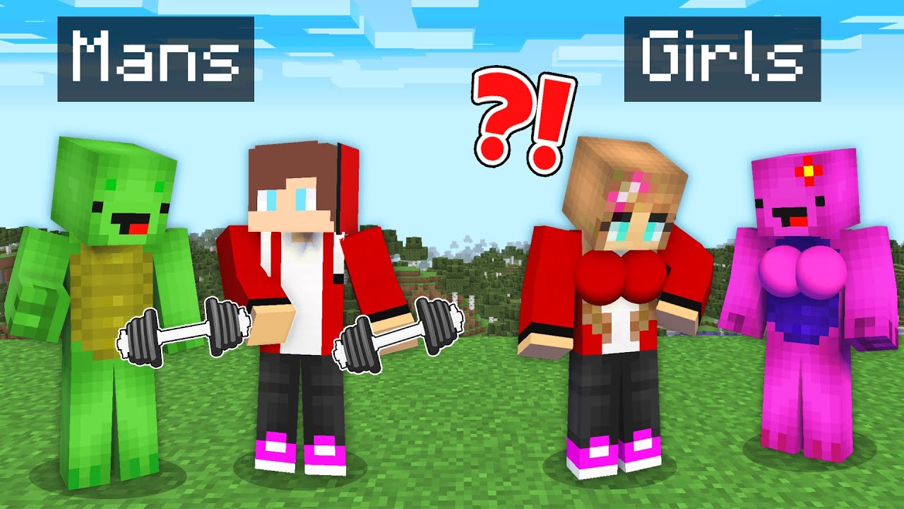 Maizen and Mikey from MENS to GIRLS - Funny Story in Minecraft(JJ ...