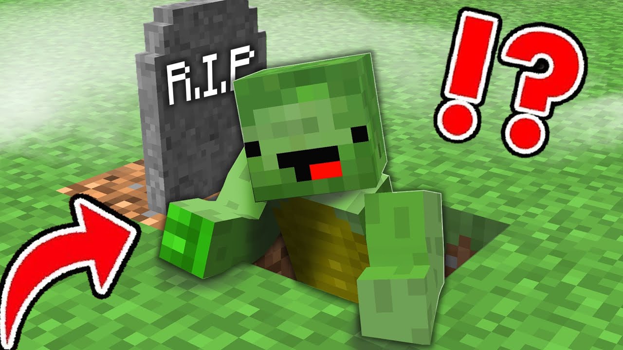 Mikey INFECTED By A ZOMBIE in Minecraft 100 Days Challenge (Maizen Mizen Mazien) - Minecraft videos