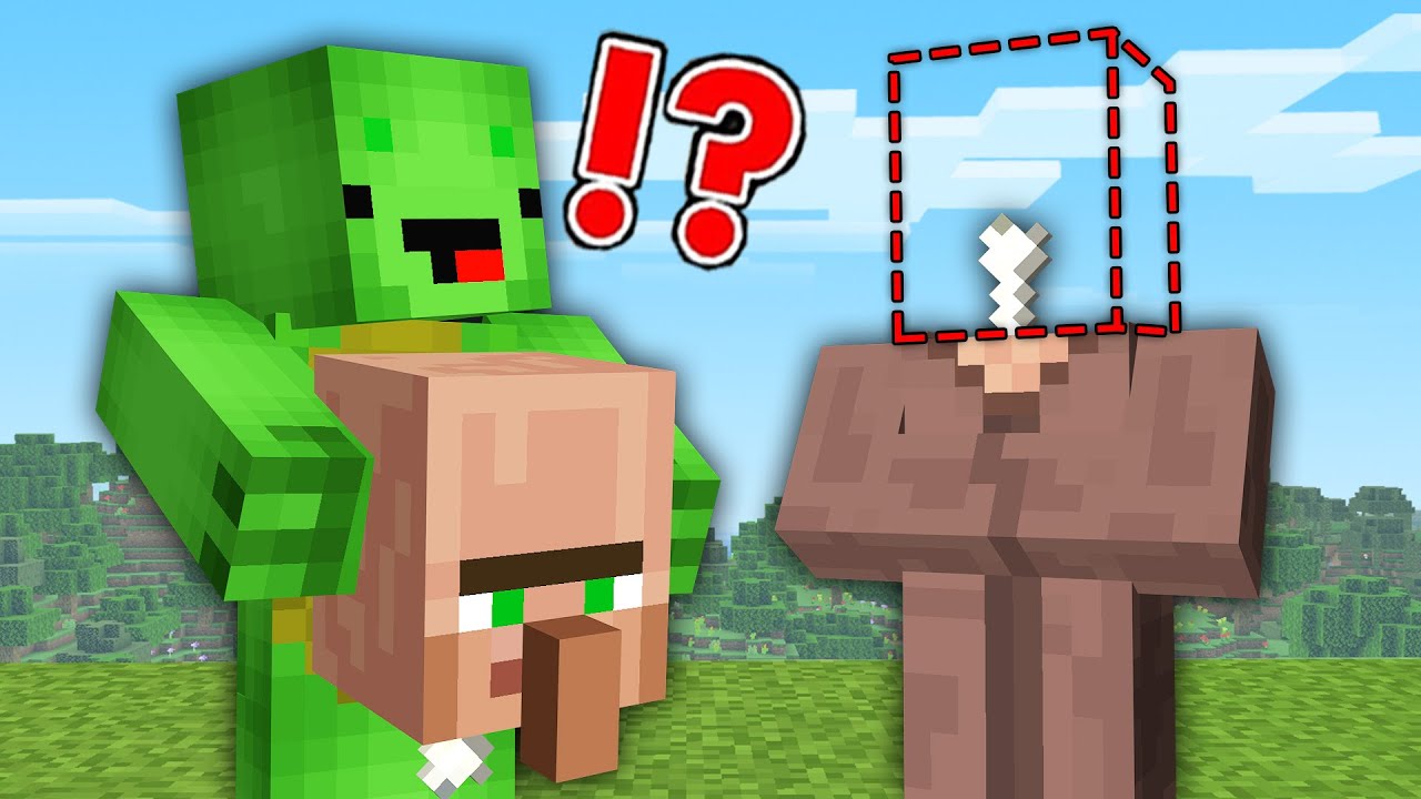 Mikey & JJ Pranked Villagers in Minecraft (Maizen Mizen Mazien) - Minecraft videos