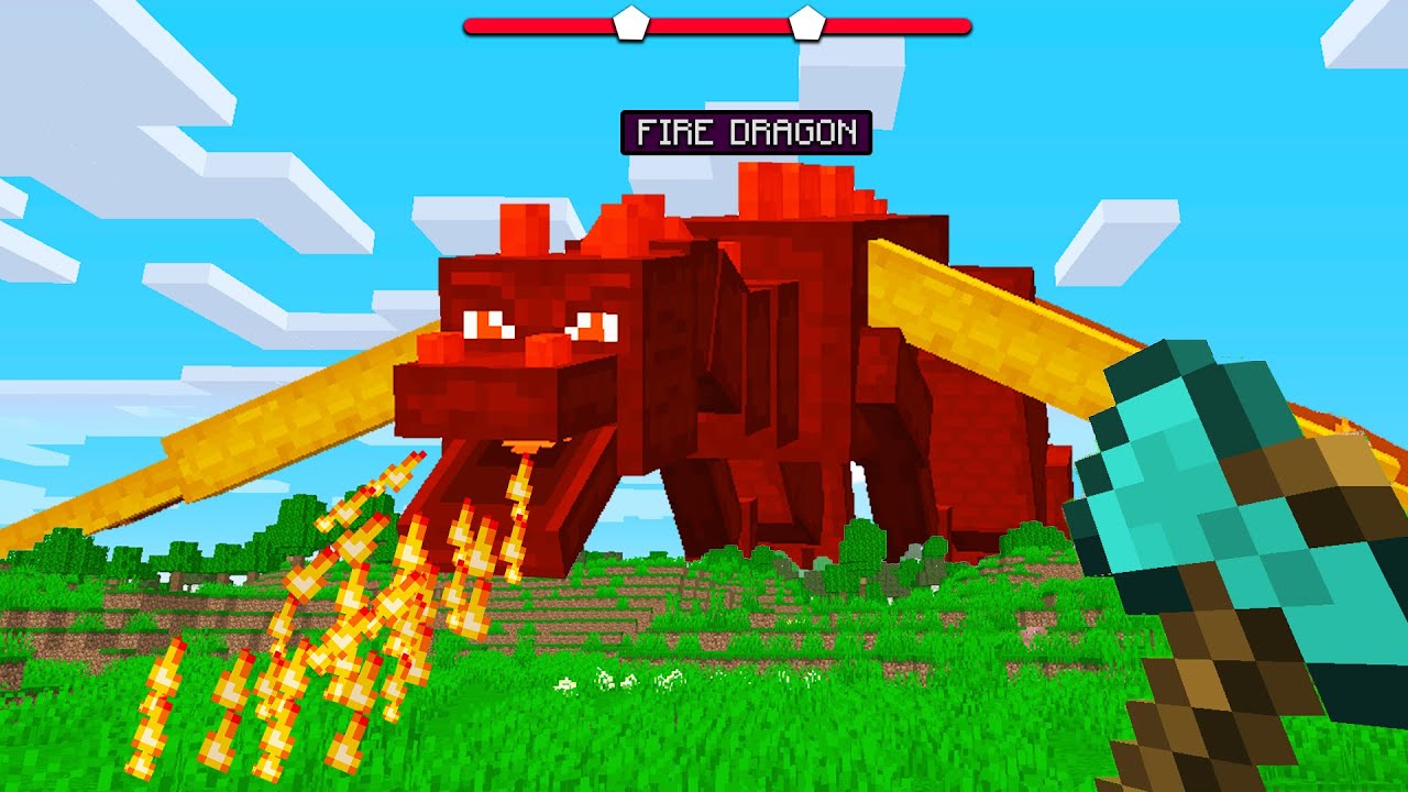 Minecraft, But There Are Custom Dragons... - Minecraft videos