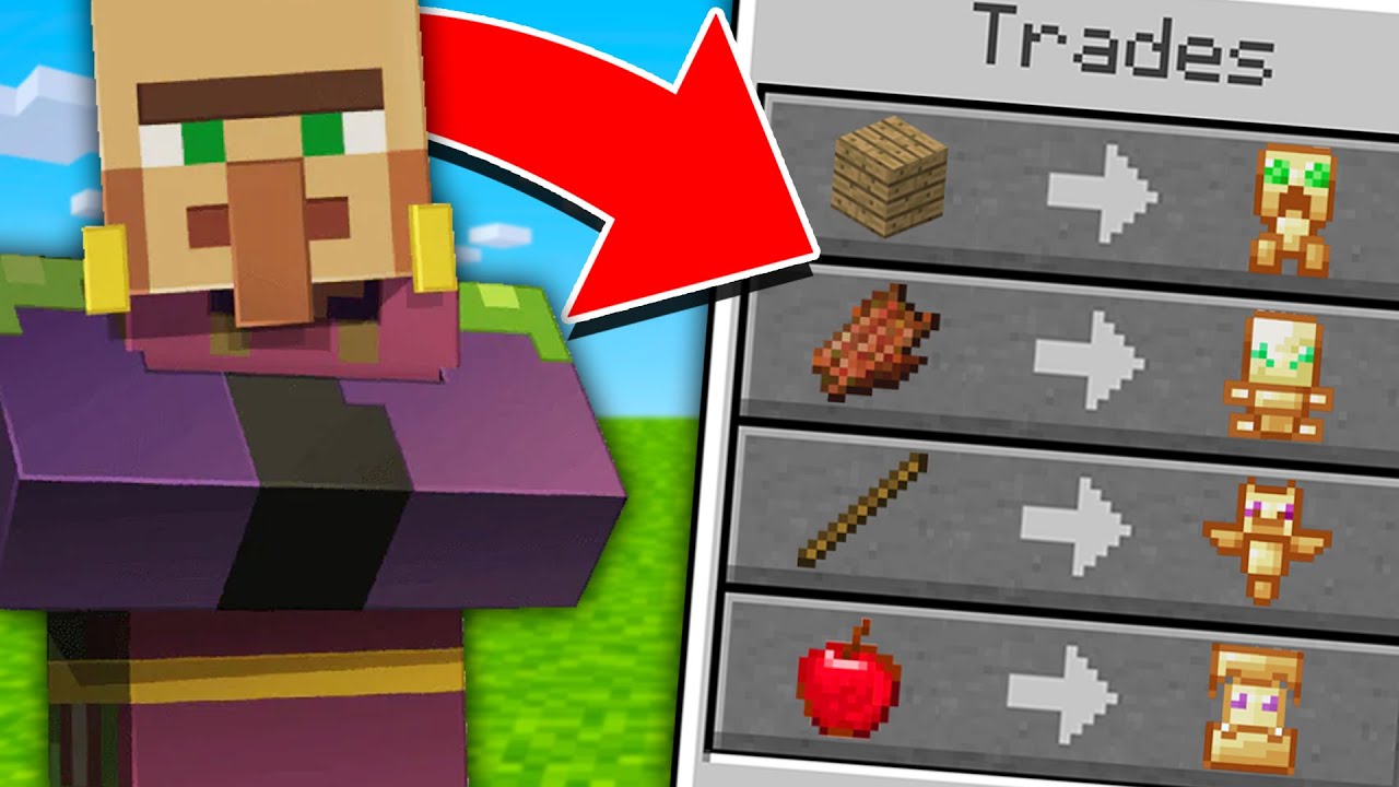 Minecraft But Villagers Trade Custom Totems! - Minecraft videos