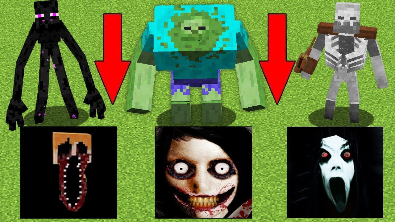 Minecraft SCARED MUTANT ENDERMAN ZOMBIE SKELETON SECRET TUNNELS my ...