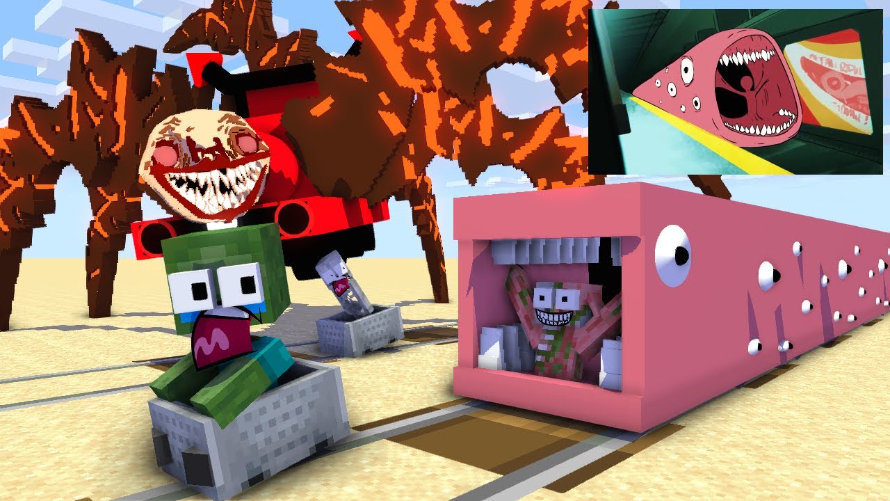 Monster School: BOSS CHOO CHOO CHARLES vs TRAIN EATER HORROR CHALLENGE - Minecraft Animation ...