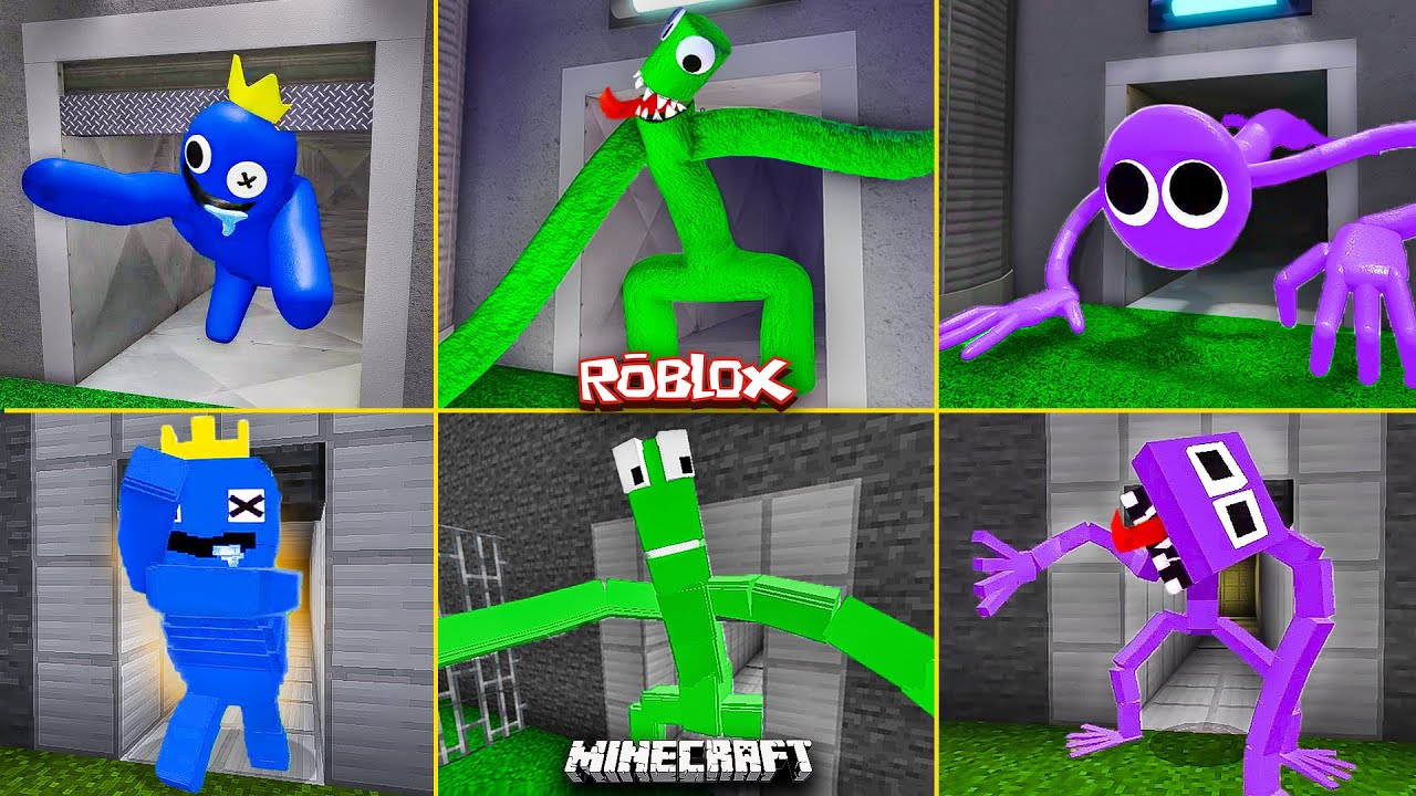 ROBLOX Rainbow Friends FINAL SCENE with ALL CHARACTERS vs MINECRAFT #3 ...