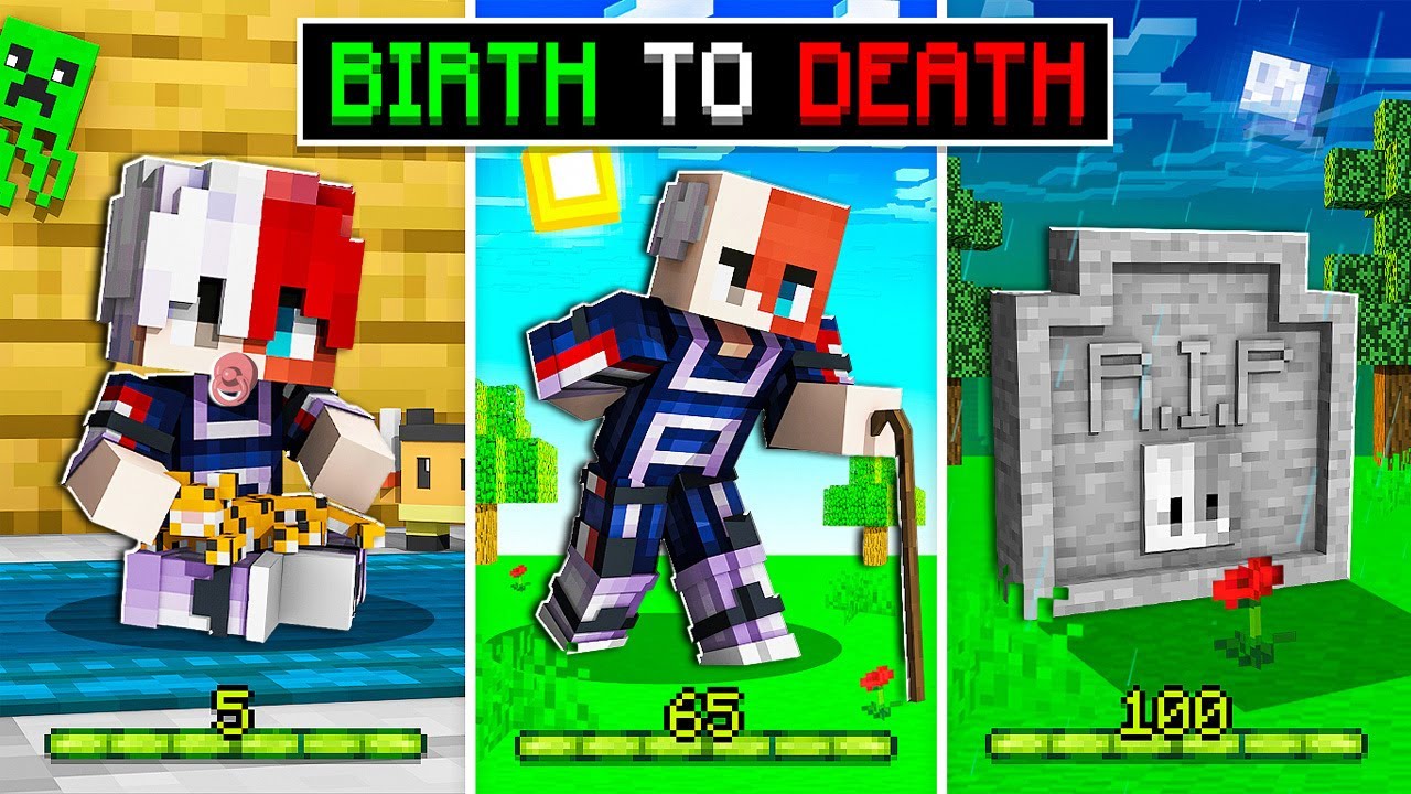 Shivang's BIRTH to DEATH In Minecraft! - Minecraft videos
