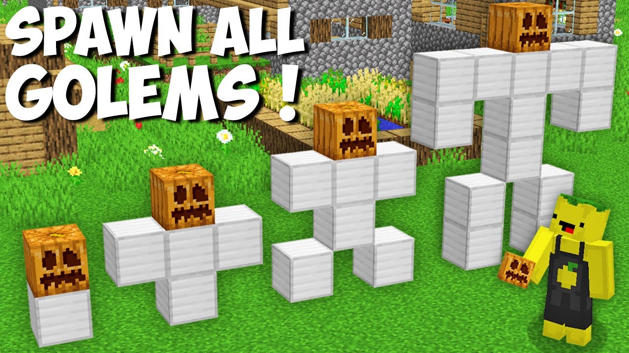 Why did I SPAWN ALL THE RAREST IRON GOLEMS in Minecraft ! NEW IRON ...