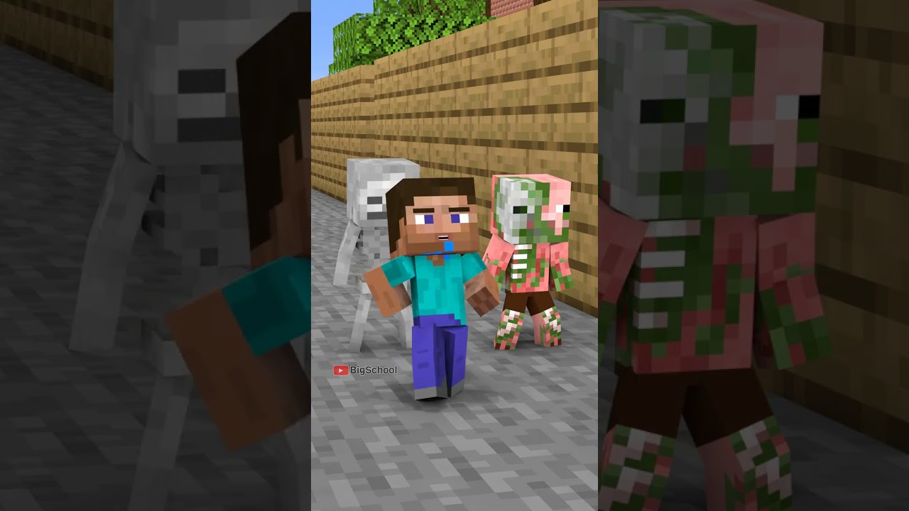 1 vs 3 - Monster School Minecraft Animation - Minecraft videos