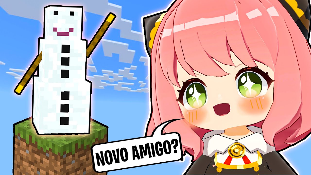 Anya Forger fez um AMIGO no MINECRAFT One Block no Spy x Family Vr ...