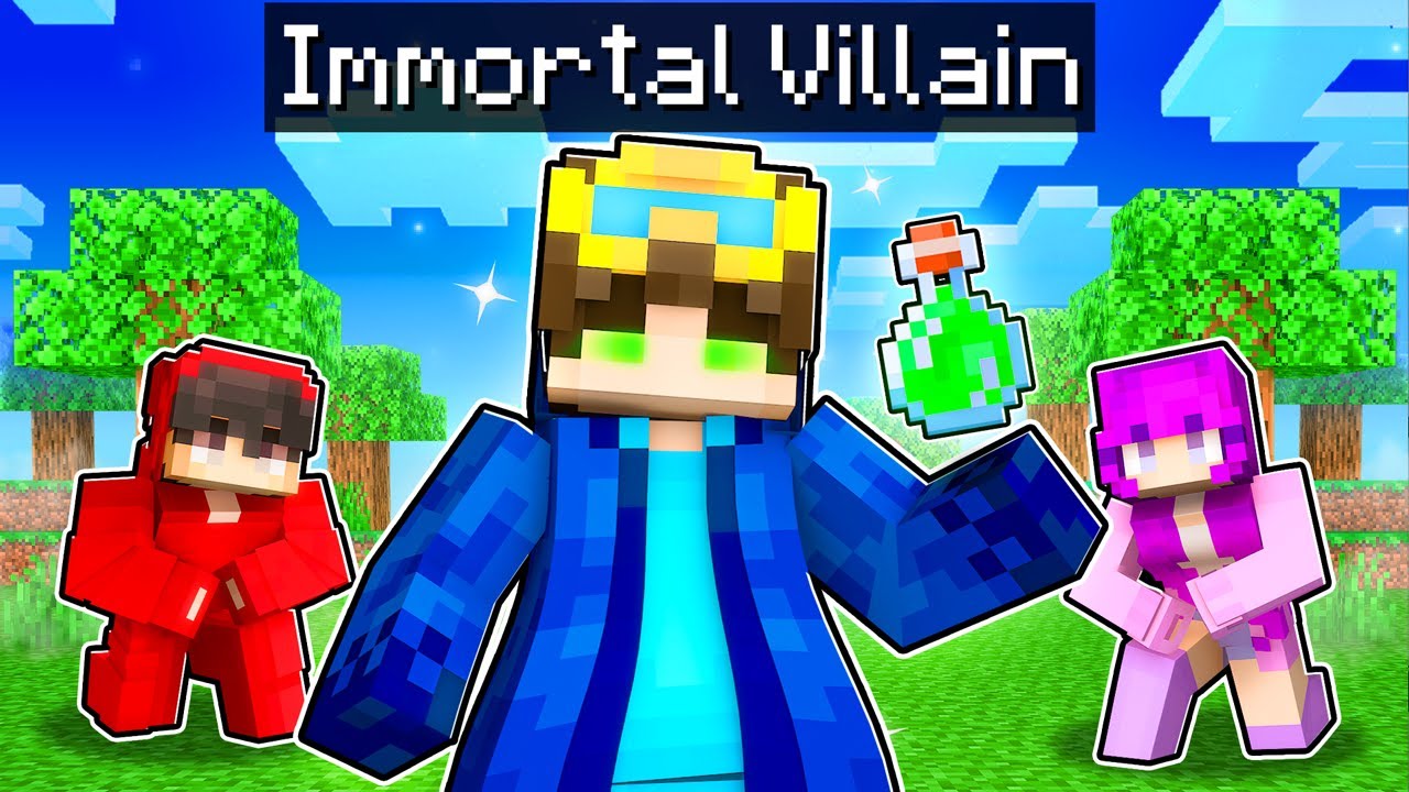 Becoming an IMMORTAL VILLAIN in Minecraft! - Minecraft videos
