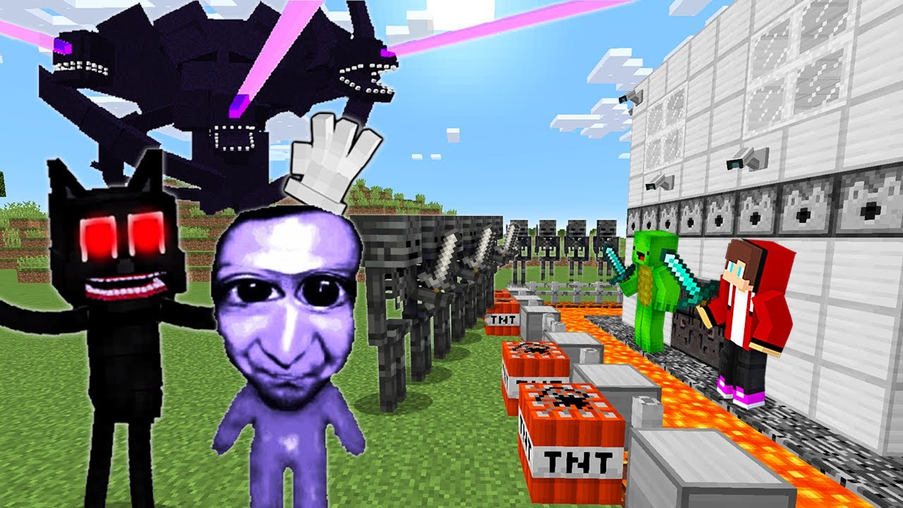 Best of Minecraft - Monsters vs Security Build Hacks - Minecraft videos