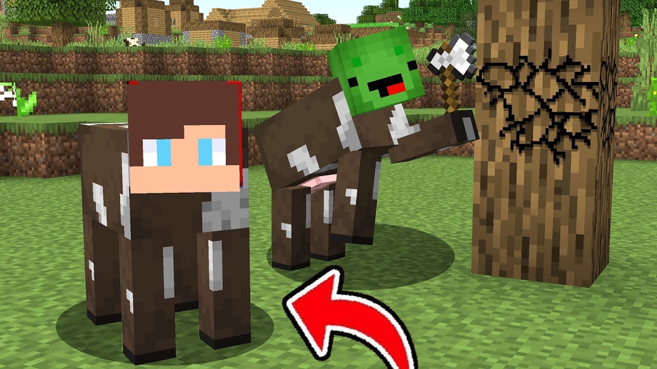Escape Or Get Eaten As Cows in Minecraft Challenge (Maizen Mizen Mazien ...