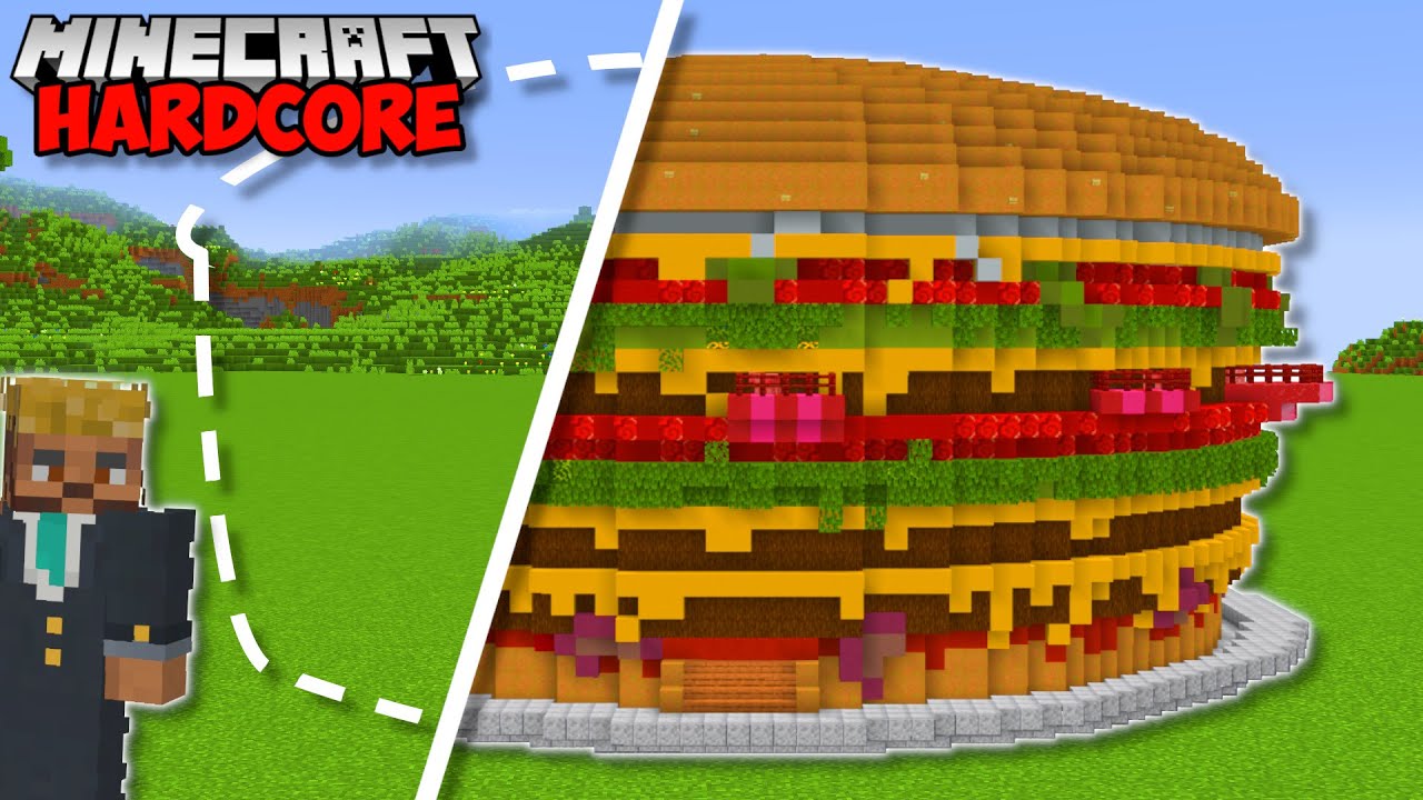 I Built The WORLDS BIGGEST BURGER in Minecraft 1.19 Hardcore (#70 ...